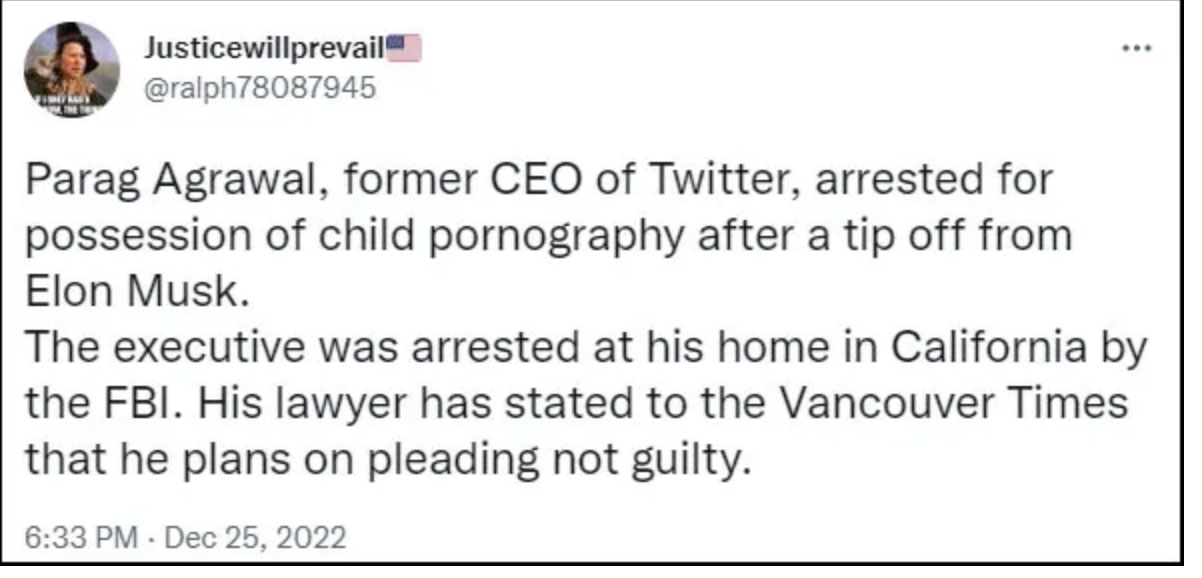 Fact Check: Has former Twitter CEO Parag Agarwal been arrested in a child pornography case ...