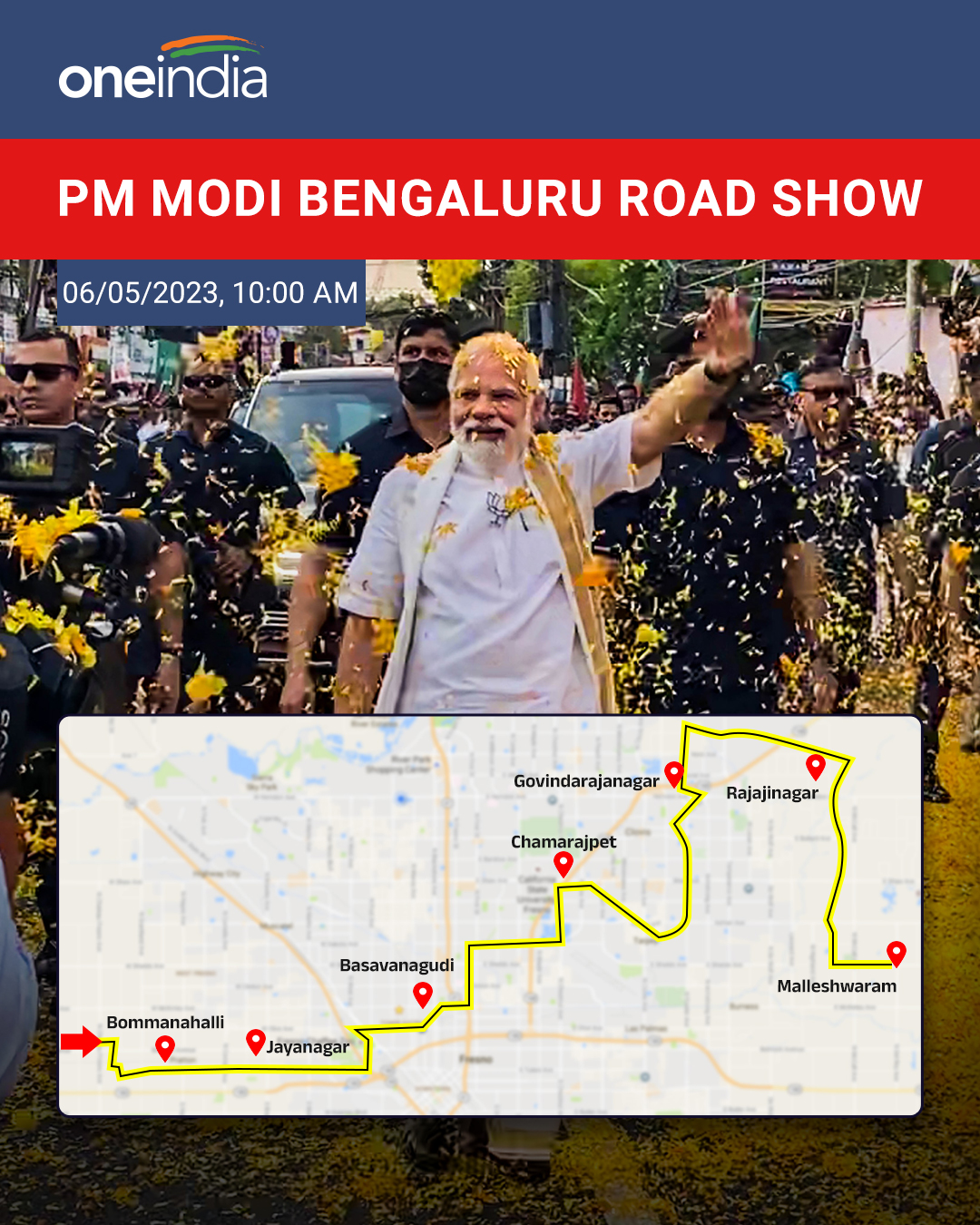 PM Modi in Bengaluru: Roads to avoid - Oneindia News