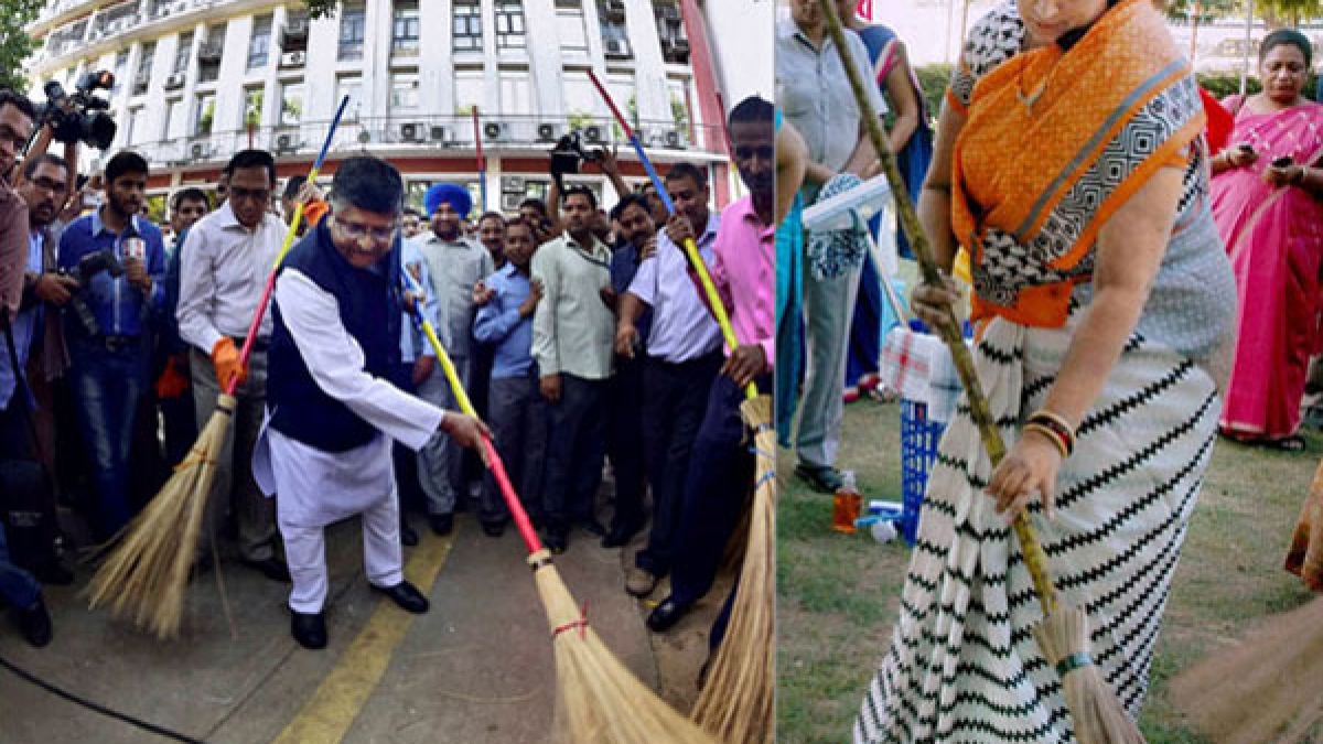 Clean India in Pics: High-profile ministers come out of comfort zone ...