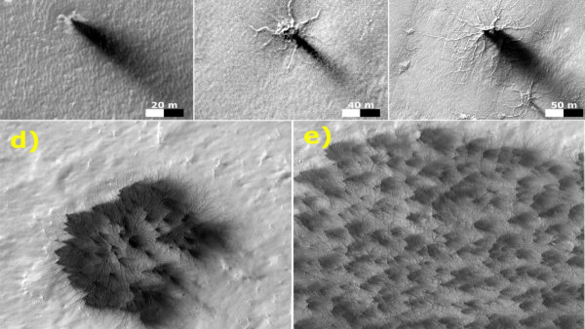 In Pics: NASA finds 'spiders' on Mars - Oneindia News