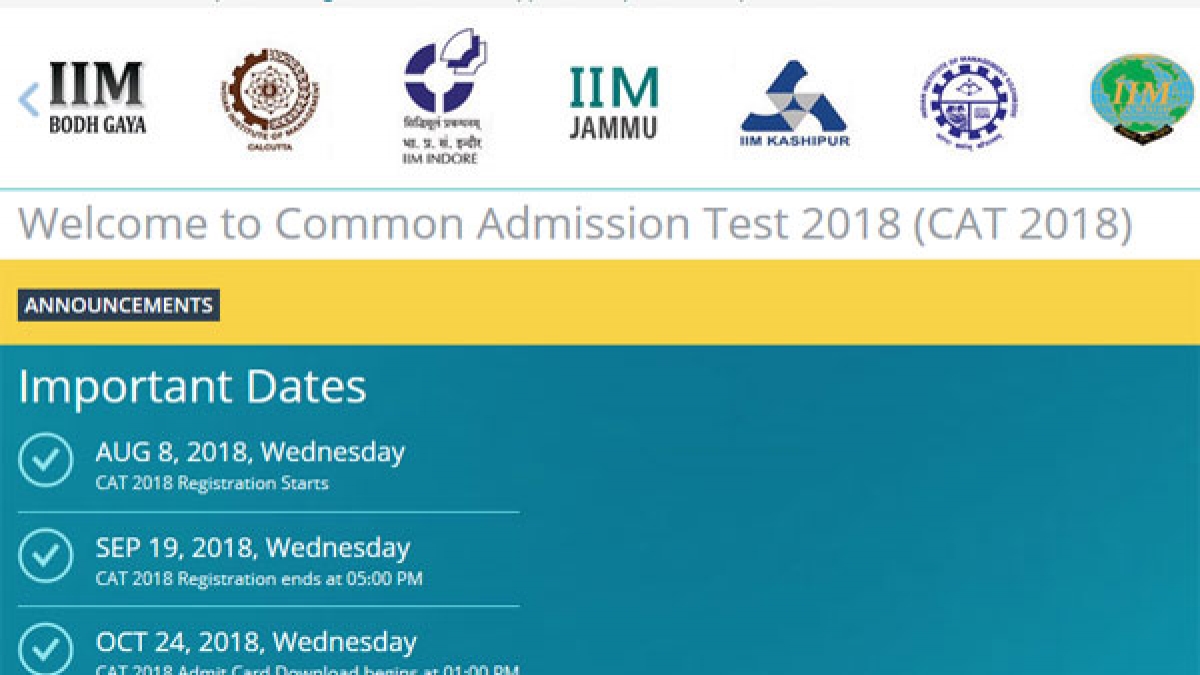 IIM CAT 2018: Important dates, fee structure and how to register ...