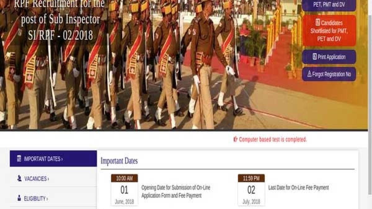 RPF SI result declared; Direct link to check RPF SI result 2018-19 ...
