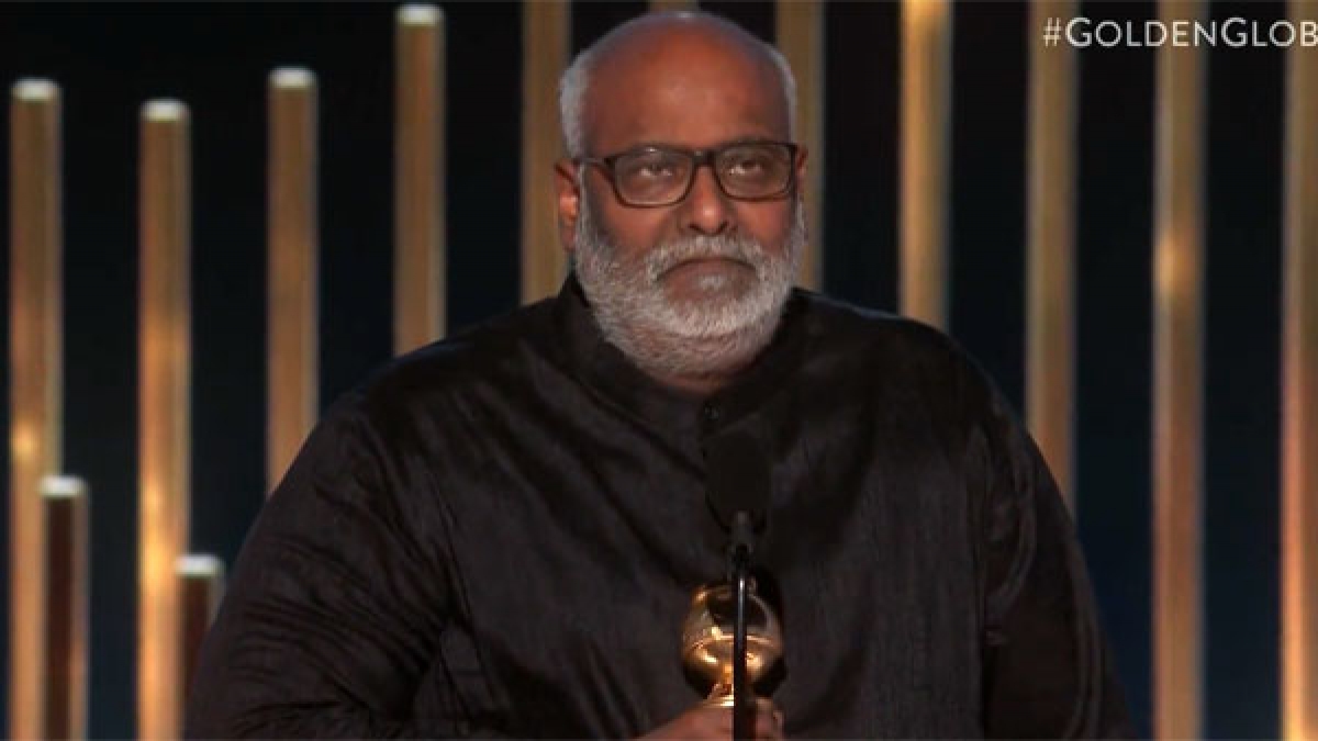 MM Keeravani's acceptance speech at Golden Globes Awards - Oneindia News