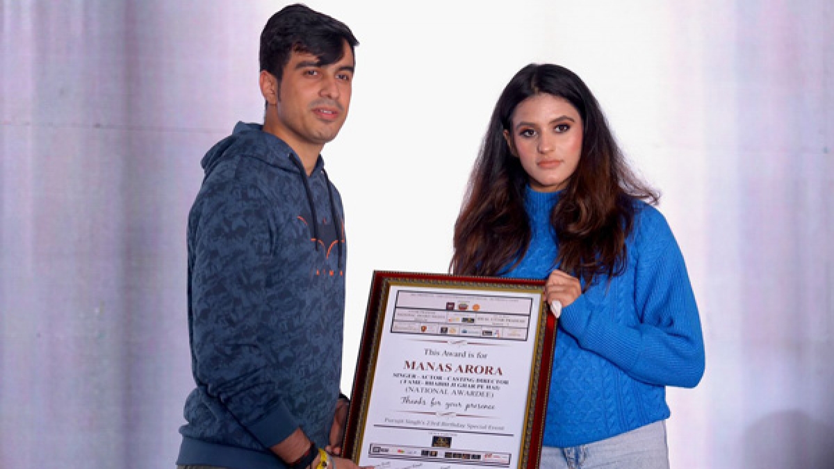 Manas Arora - A personality with multiple talent, awarded by Uttar ...