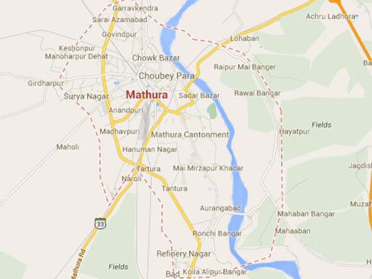 Mathura Vrindavan Map Of India - United States Map