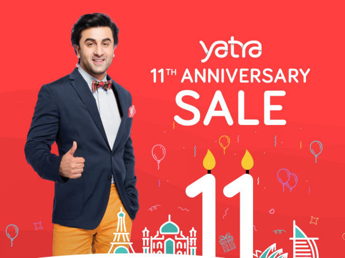 Yatra 11th Anniversary Sale : Save Up To Rs. 70,000 On Flight Bookings ...