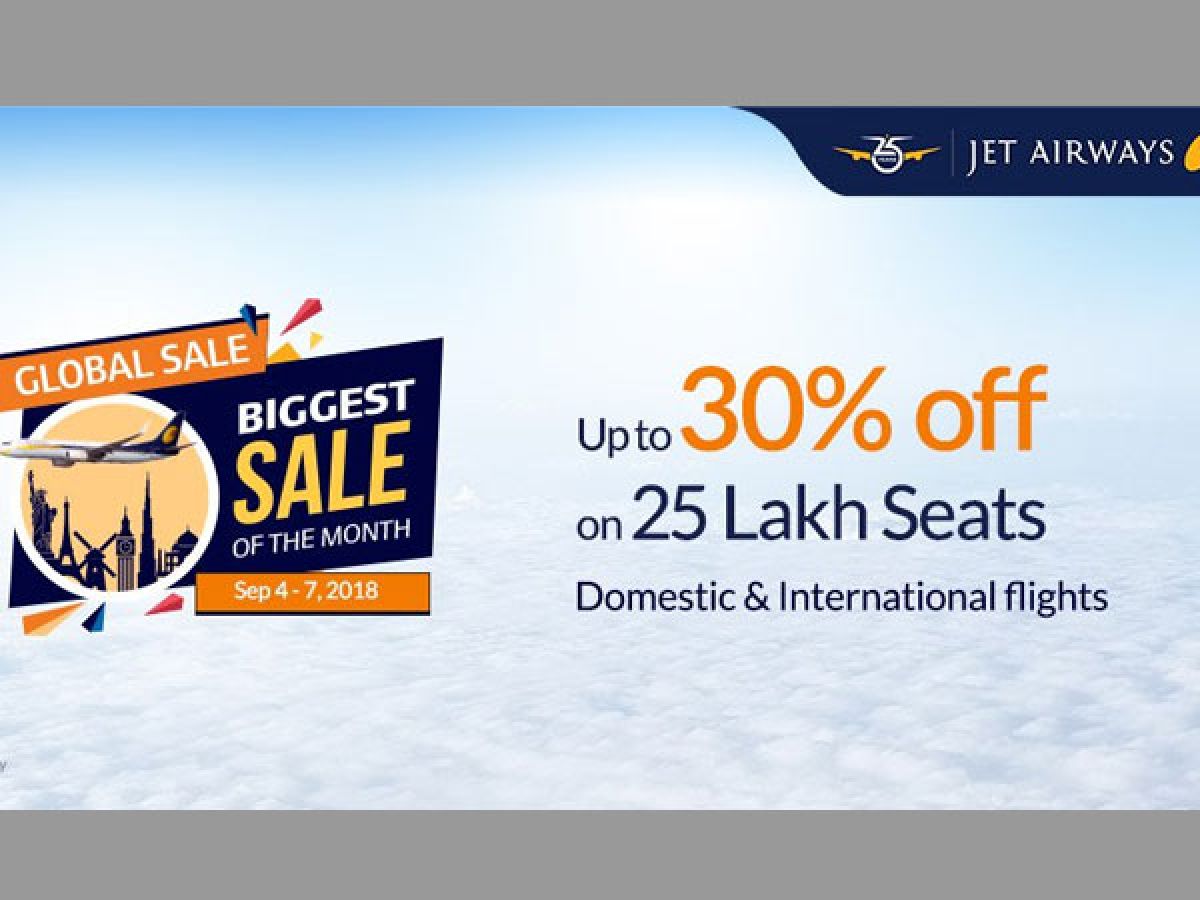 Jet Airways offers 30 per cent discount on 25 lakh seats - Oneindia News