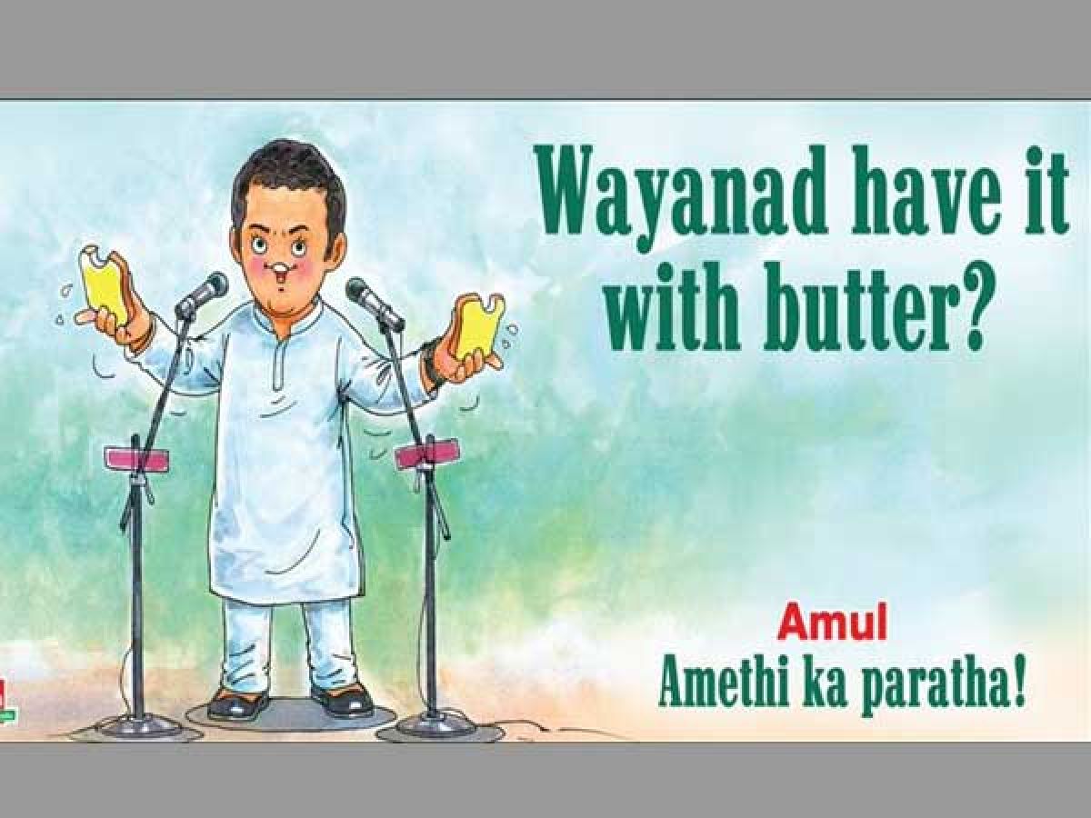 Amul cartoon features RaGa’s entry into Wayanad with utterly taste ...
