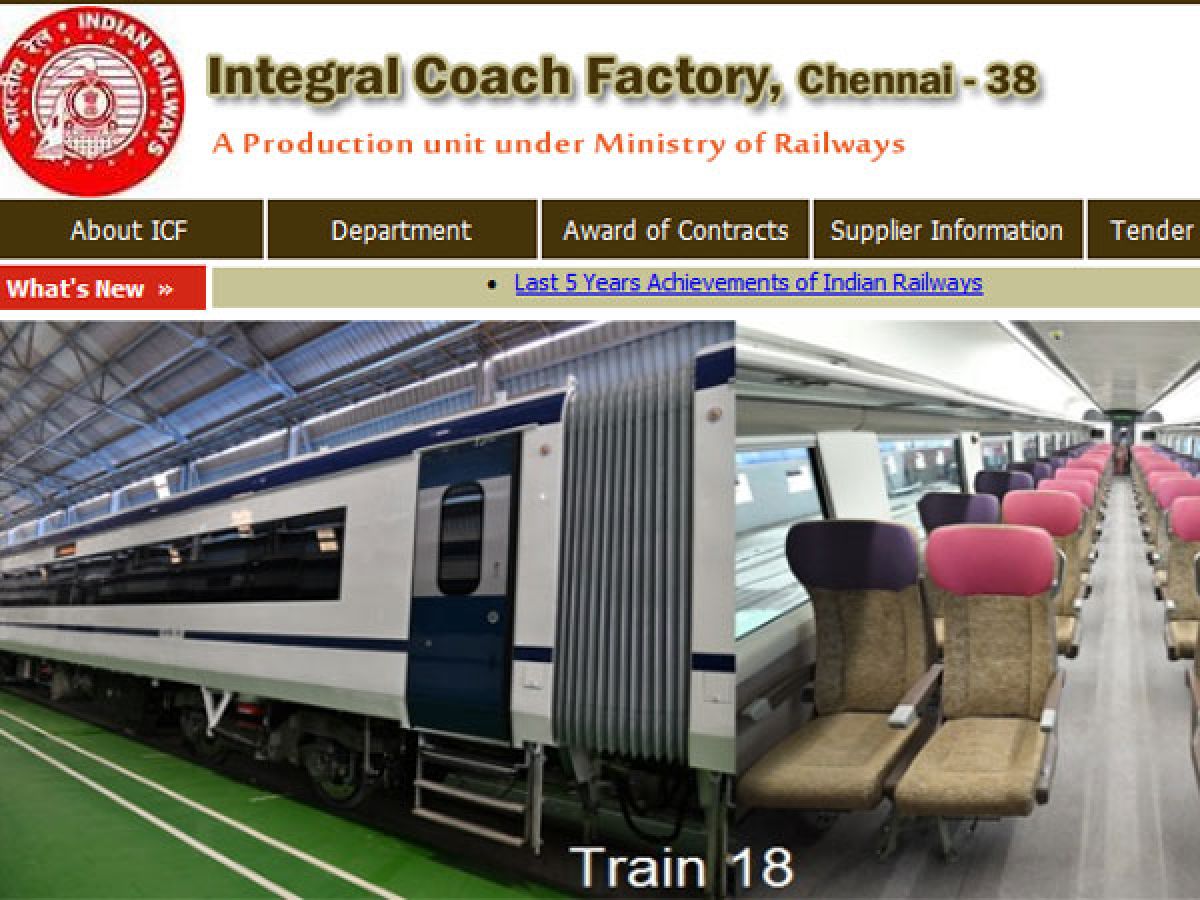 Railway Recruitment 2019: How to apply for Integral Coach Factory jobs ...