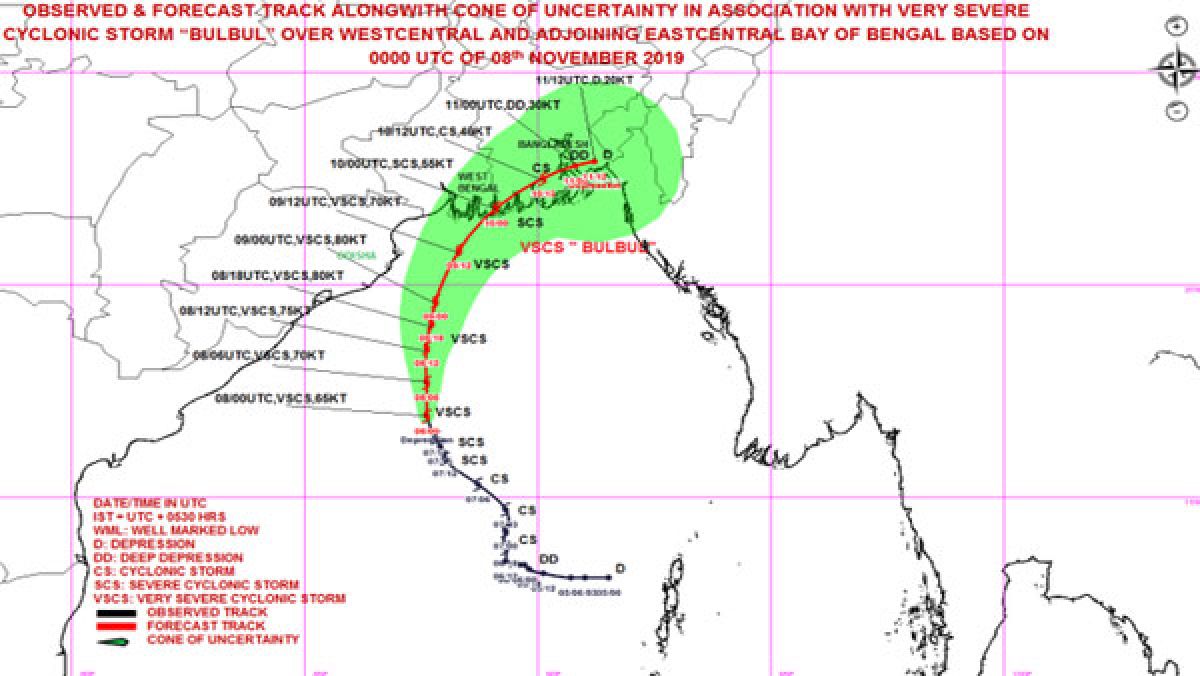 Cyclone Bulbul intensifies, to bring heavy rains in Odisha, West Bengal ...