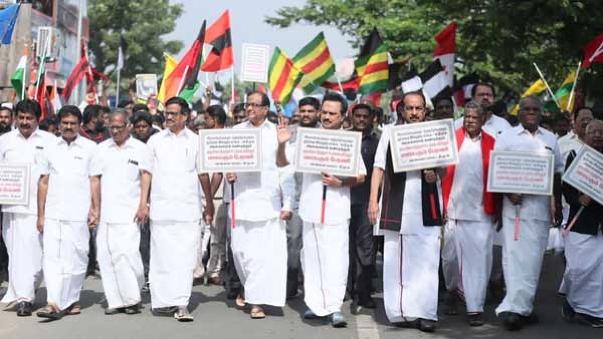 Anti-CAA protest: DMK kicks off massive rally in Chennai, Chidambaram ...