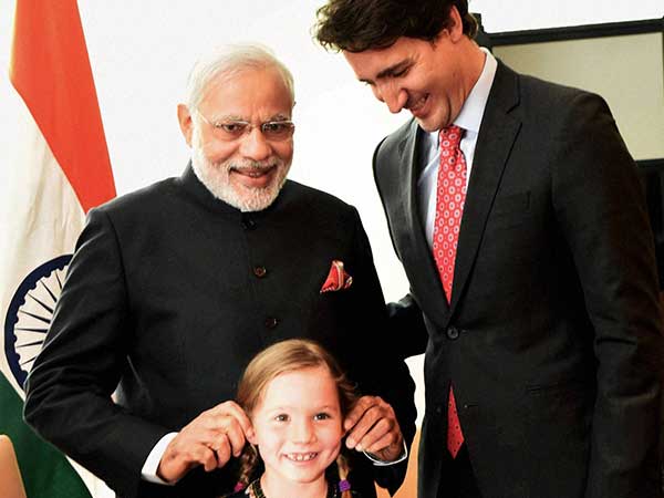 PM Modi greets Justin Trudeau, Canada's new Prime Minister - Oneindia