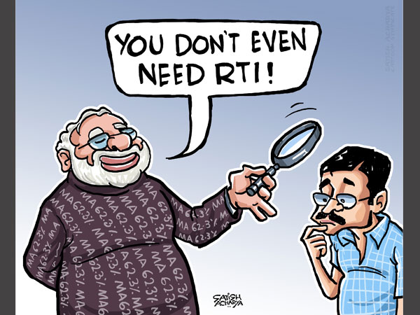 Cartoon of the Day: Modi eligibility row and the RTI Act - Oneindia News
