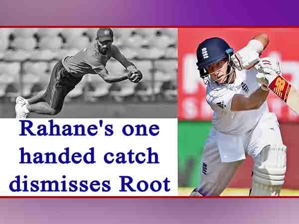 Ajinkya Rahane takes one-handed catch to dismiss Joe Root - Oneindia