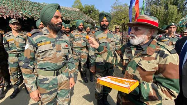 Every year since 2014: In pics, PM Modi celebrates Diwali with jawans ...