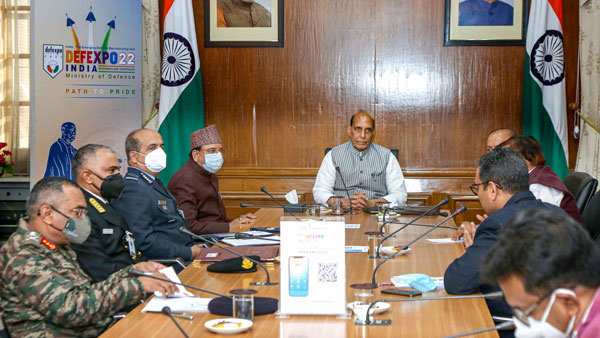 DefExpo 2022: Rajnath Singh reviews preparations, over 900 firms to ...
