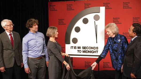 Apocalypse almost now: Doomsday Clock reset at 90 seconds to midnight ...