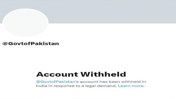 Pakistan govt's Twitter acct. withheld in India, 2nd time in 6 months ...