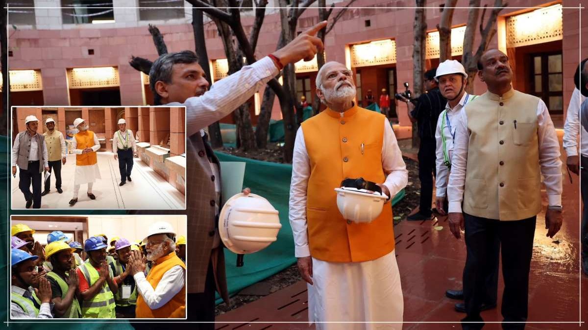 PM Modi makes surprise visit to new parliament building, inspects ...