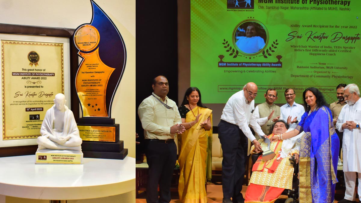 MGM IoP Ability Award presented to 'Wheelchair Warrior of India' Sai ...