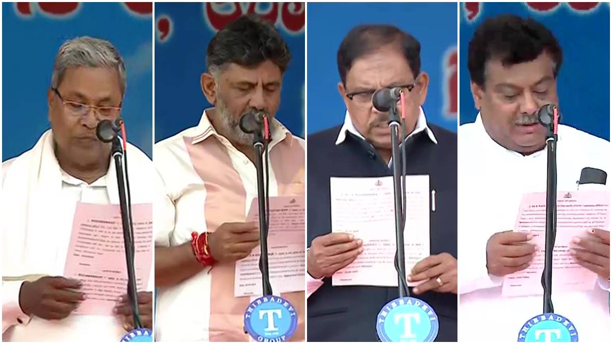 Karnataka CM Swearing-In Ceremony LIVE: Siddaramaiah, Shivakumar Take Oath in Bengaluru ...