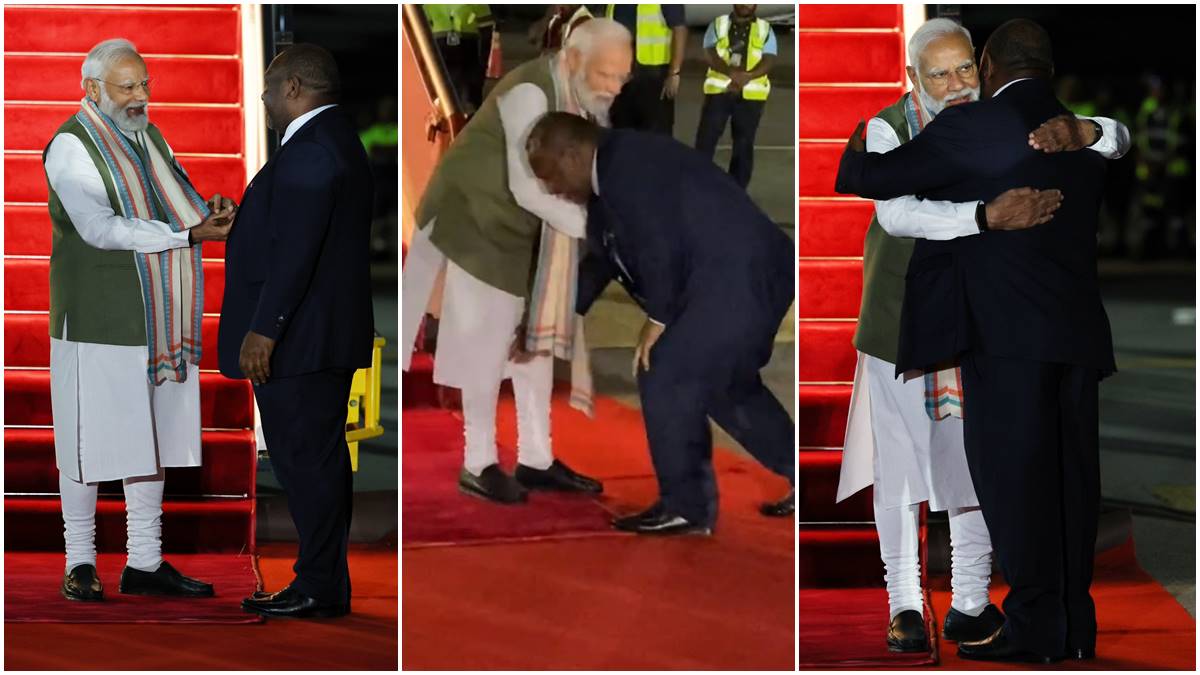 Papua New Guinea Prime Minister Touches PM Modi's Feet On His Arrival - Oneindia News