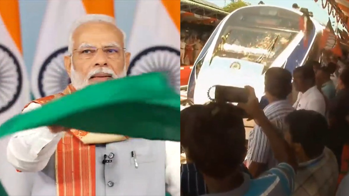 Pm Modi Flags Off Assams First Vande Bharat Express Oneindia News 
