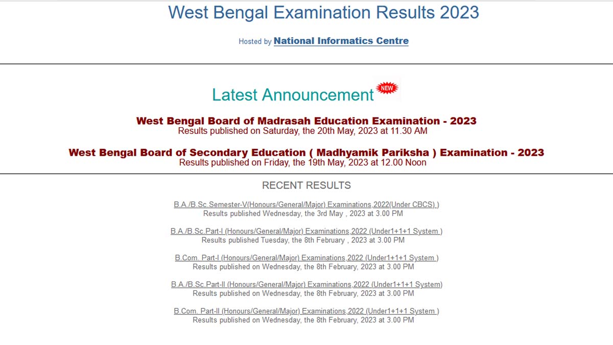 West Bengal HS Result 2023: Class 12 Results Out At wbresults.nic.in - Oneindia News