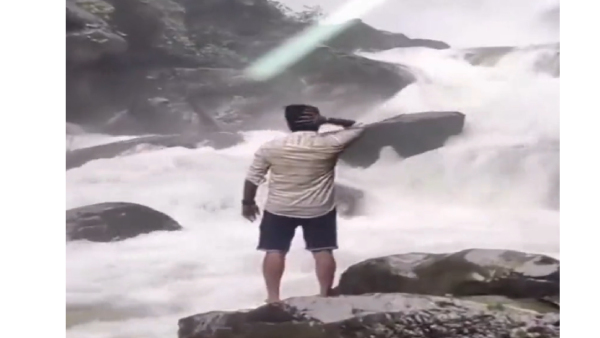 Watch: A Man Dies In Udupi After Falling Into Overflowing Waterfall ...