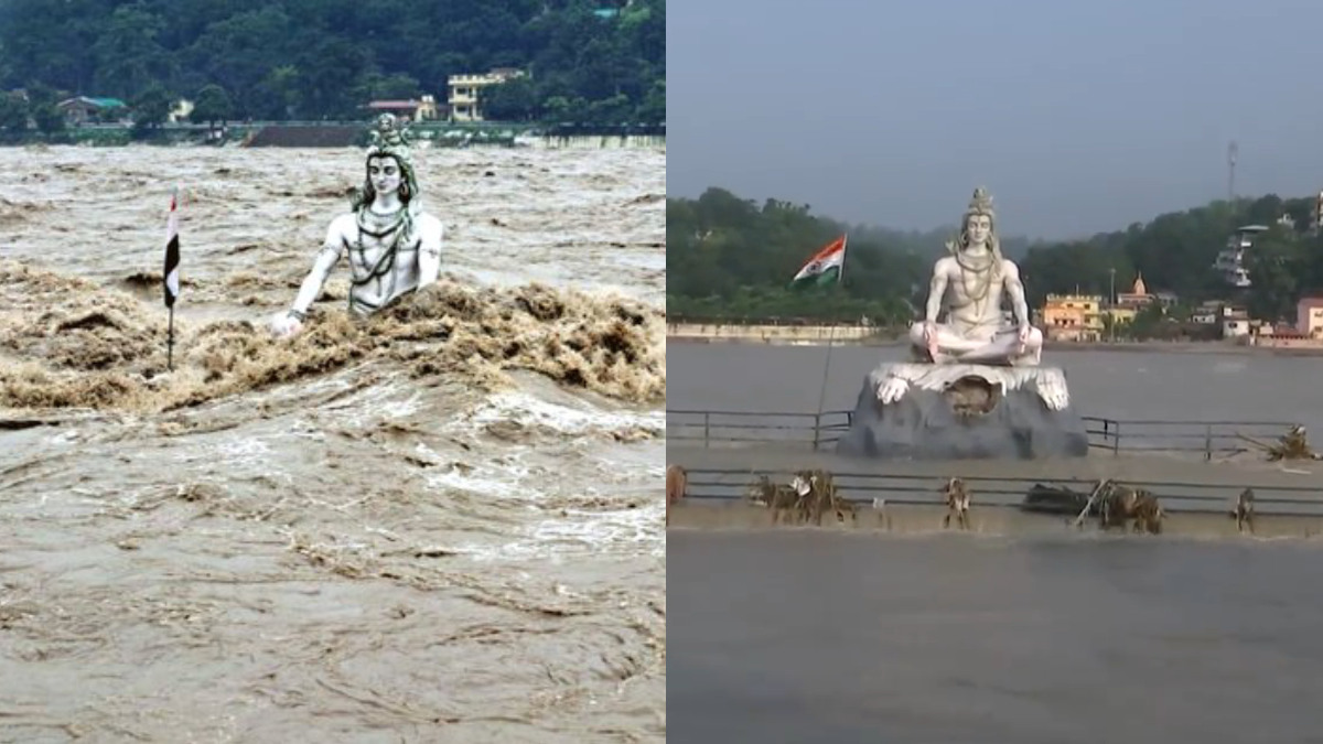 Water Level At Parmarth Niketan In Ganga Ghat Drop: See Before, After ...