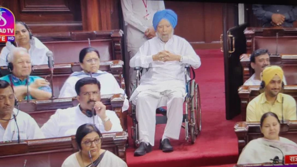 90-Year-Old Manmohan Singh Shows Political Will, Attends Rajya Sabha On ...