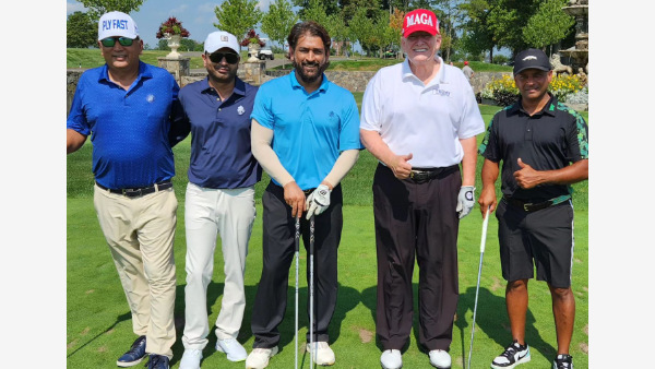 Watch: Dhoni Plays Golf With Former US President Donald Trump ...