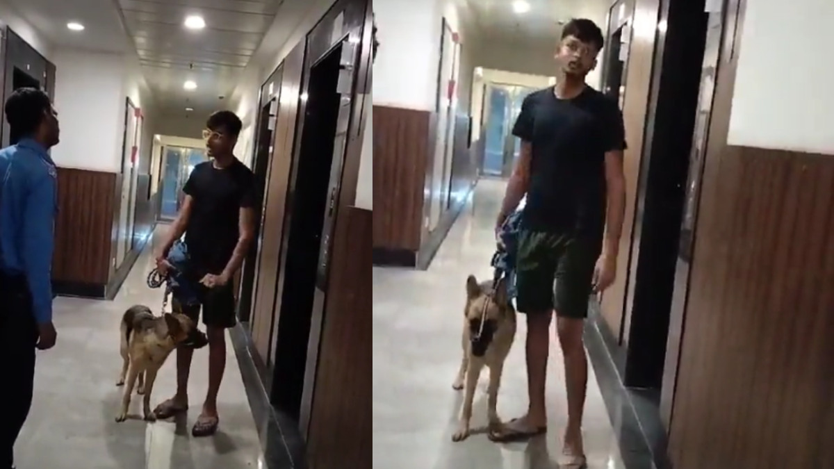 Noida Dog Owner Argues With Resident Over Using Lift, Video Goes Viral ...