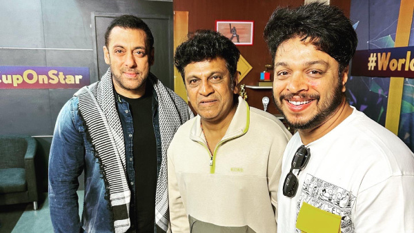 'Tiger' Meets 'Ghost': Salman Khan With Shivaraj Kumar During Ind Vs Pak Match - Oneindia News
