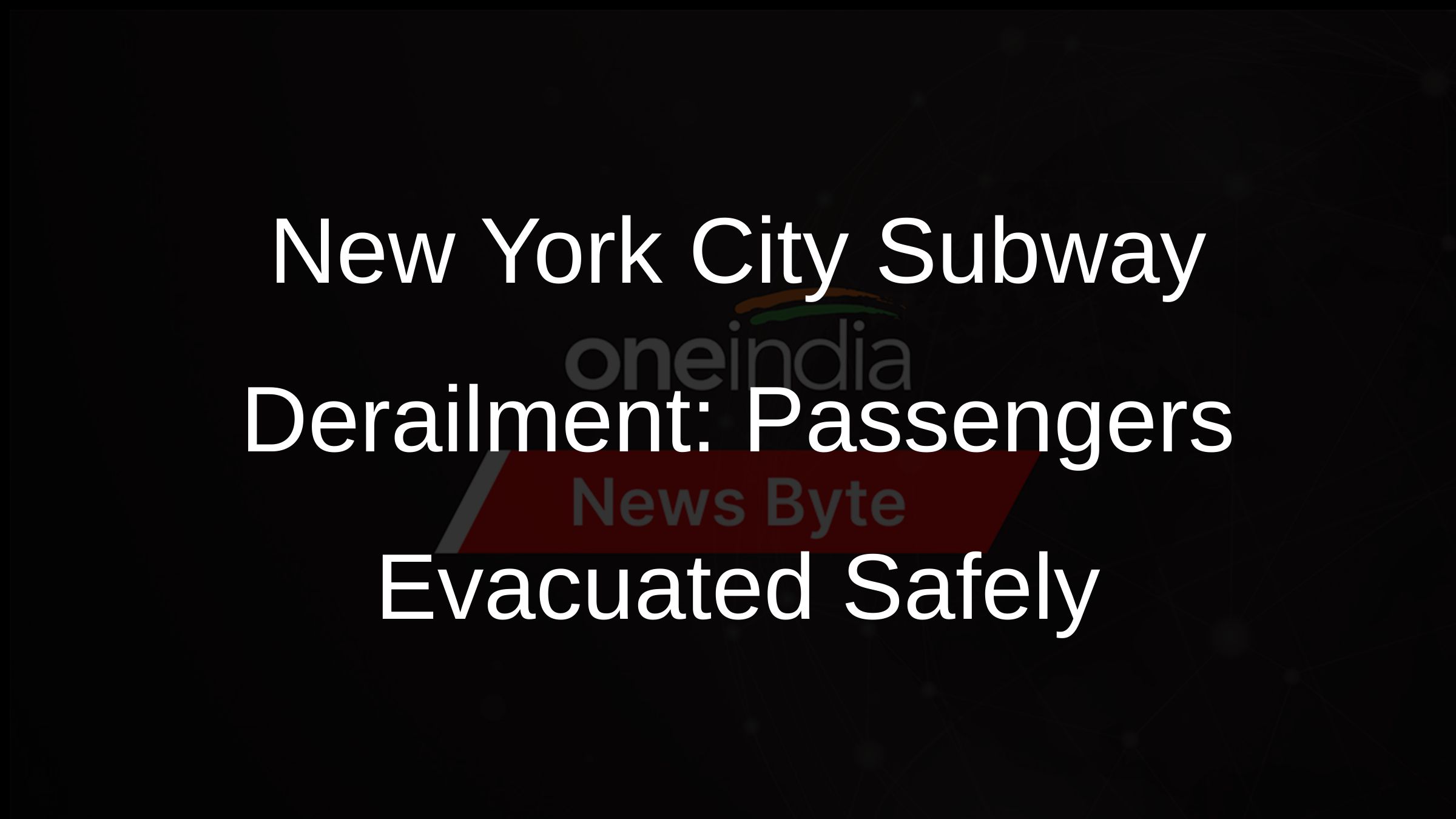 New York City Subway Derailment Leaves Passengers Stranded - Oneindia News