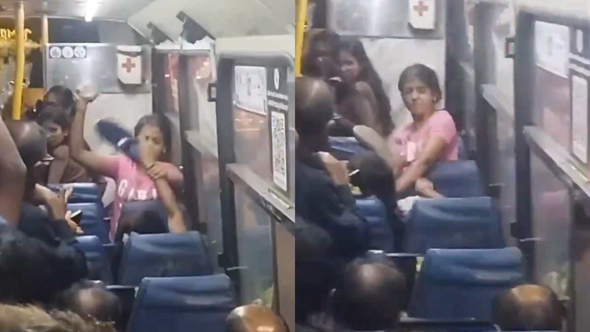 BMTC Bus Fight Video: Two Women Engage In Slipper Fight On Bengaluru ...