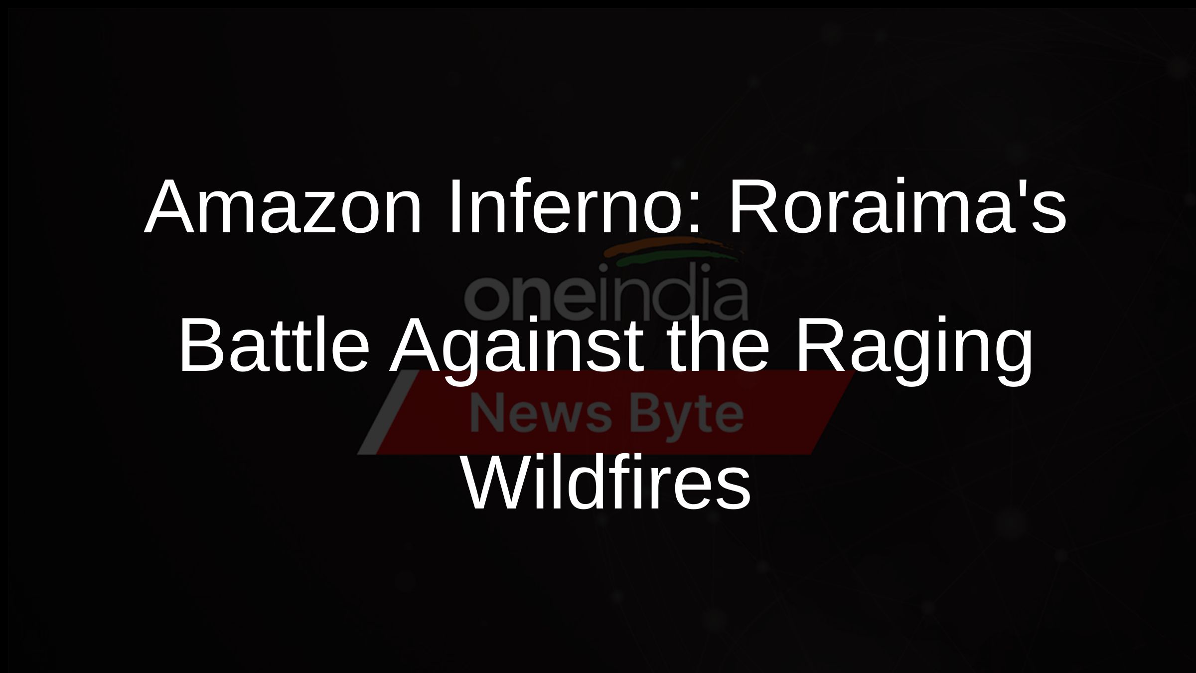 Amazon Rainforest Fires: Roraima State in Brazil Battles Over 2,000 ...