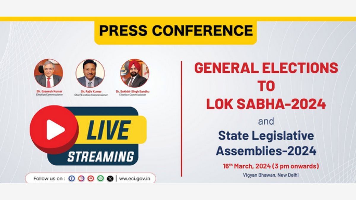 Live Streaming | Lok Sabha Election 2024: Tune In For EC's Announcement ...