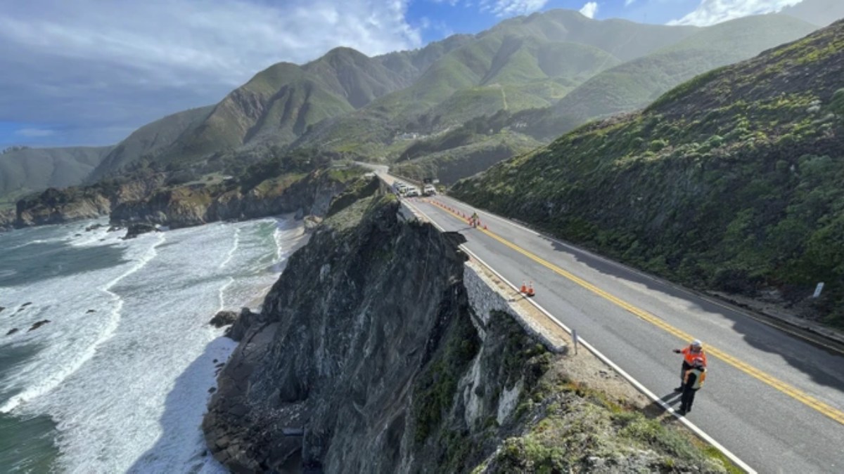US Traffic Chaos: California Highway 1 Partial Collapse Strands ...