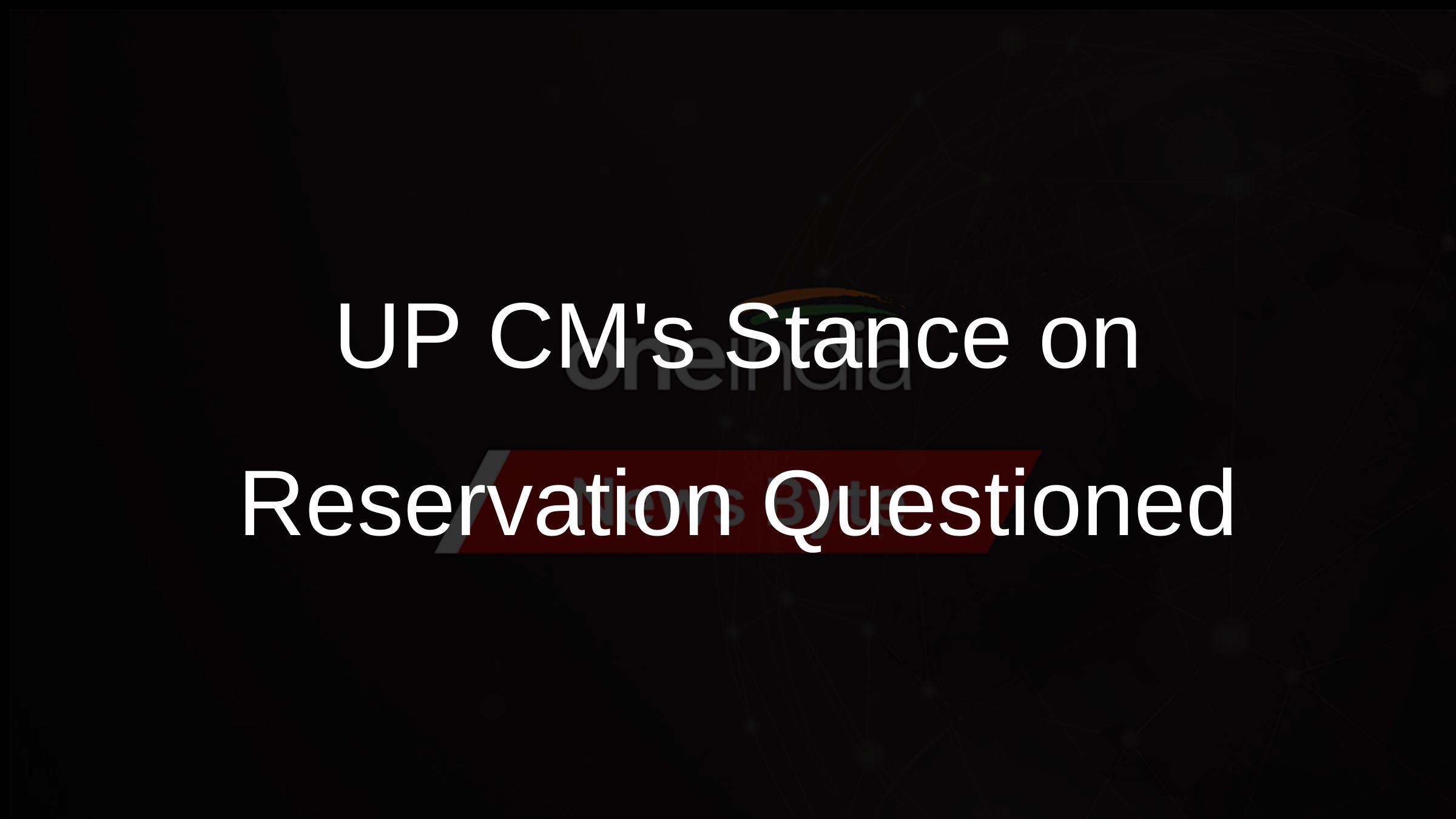 Congress Claims UP CM Adityanath Opposes Reservation, Cites Ideological ...