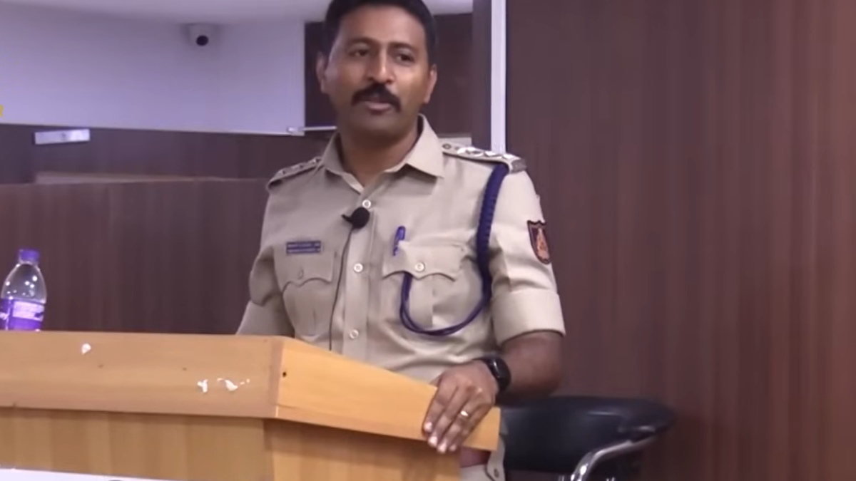 Video Of Motivational Speech Given By ACP Chandan Who Arrested Darshan ...