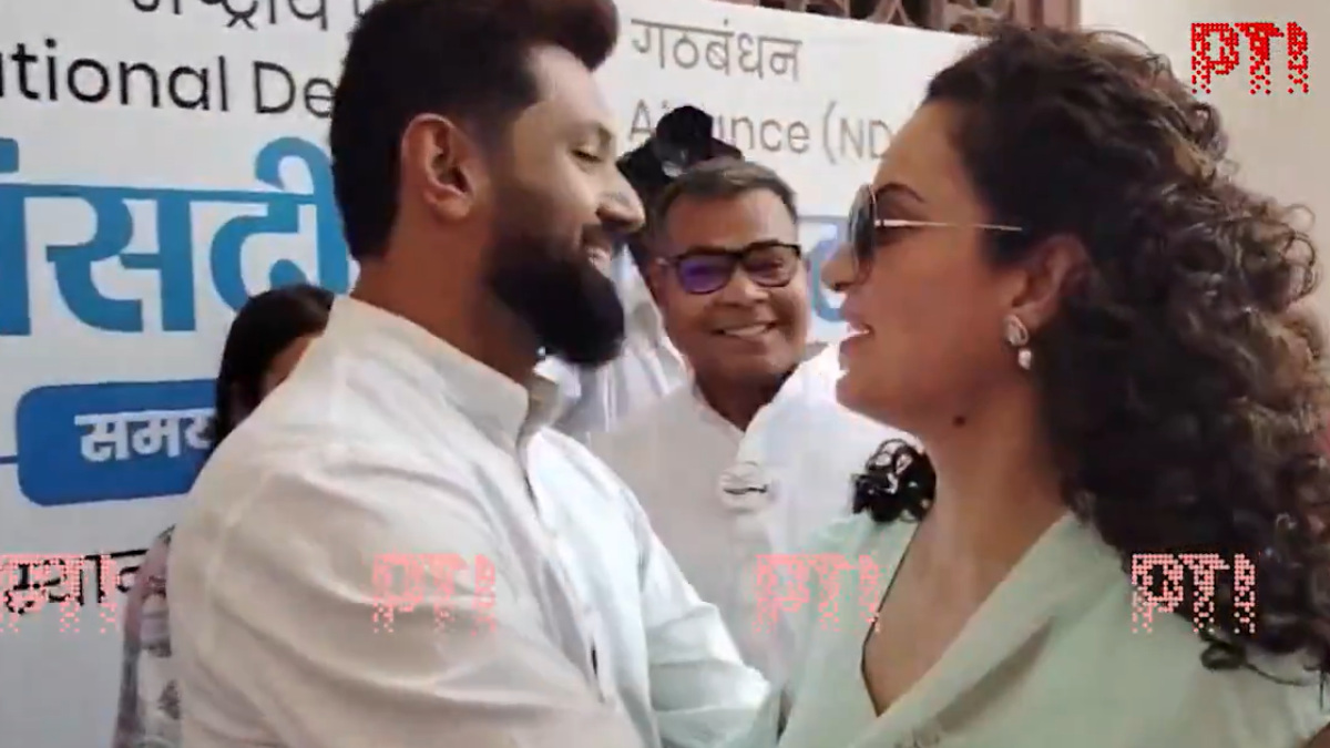 Kangana Ranaut Hugs Chirag Paswan In Parliament, Fans Say 'Chemistry Is ...