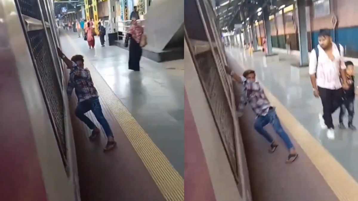 Watch | Man Performs Risky Stunt On Mumbai Local Train, Viral Video ...