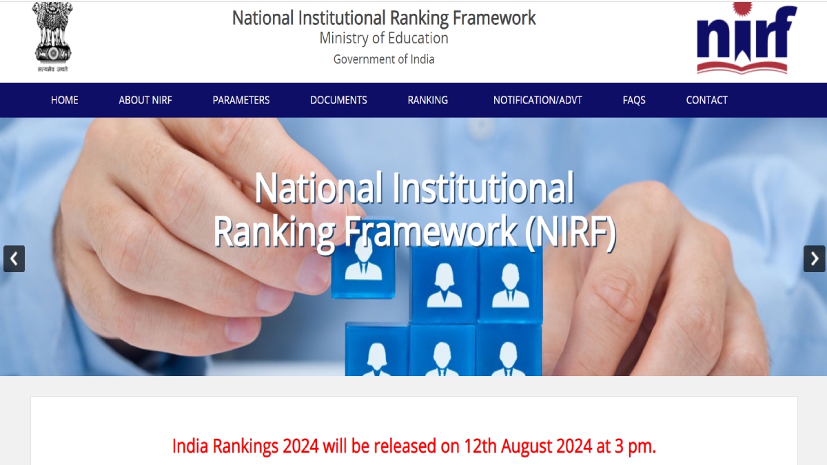 NIRF Rankings 2024: MoE To Reveal Top Indian Institutes On August 12 ...