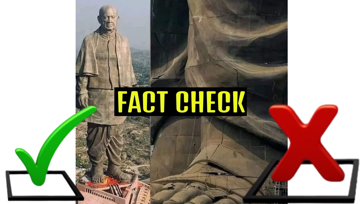 Real Or Fake? Image Of Cracks On Sardar Vallabhbhai Patel's Statue ...