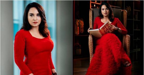 Actress Lena Kumar New Stunning Look In Red Hot | 'റെഡ് ലേഡി' അല്ല ...