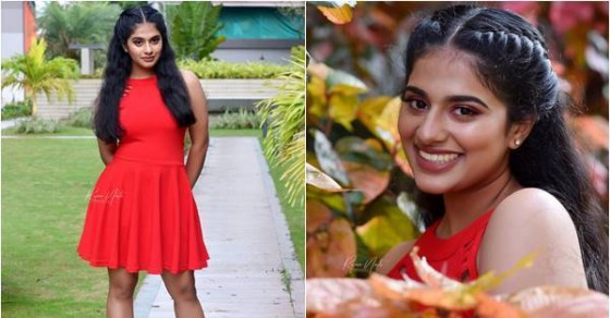 Child Actress Nayanthara Chakravarthy New Stunning Stills In Red Frock ...