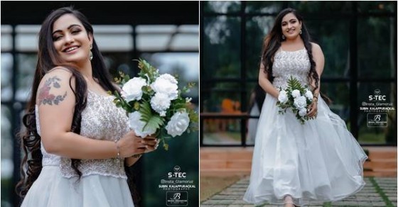 Serial Actress Manve Surendran Looking Gorgeous In White Gown | എന്താ ...