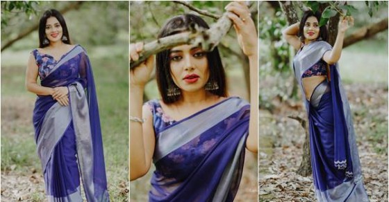 ഇതാരിത് വനദേവതയോ... ആളാകെ മാറിയല്ലോ! സൂപ്പര്‍ ലുക്കില്‍ സാരിയണിഞ്ഞ് ...