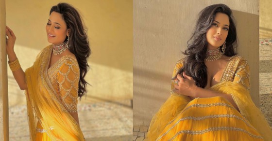Shweta Tiwari Pics: डीप नेक ब्लाउज में फ्लॉन्ट किया हाई क्लीवेज, कैमरे ...